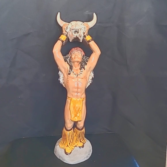 Accents | Native American Ceramic Warrior Statue | Poshmark